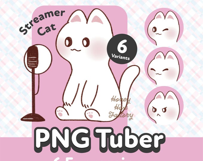 Cat Pngtuber | Cute Vtuber Model | Chibi | Kitty | Twitch | Youtube ...