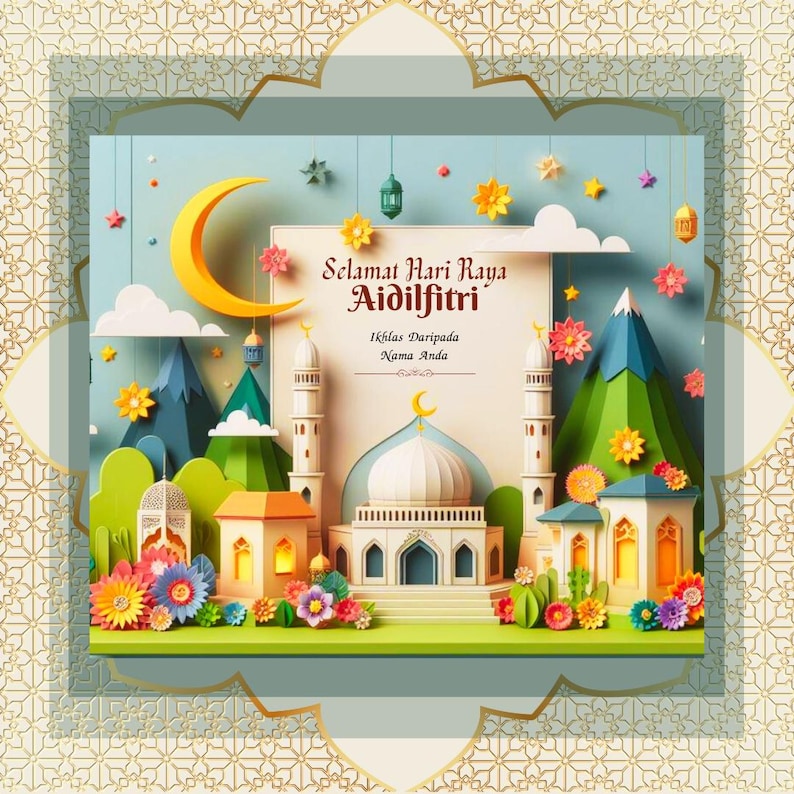 Poster Raya Template - Customizable Easy to Edit the Images, Fonts ...