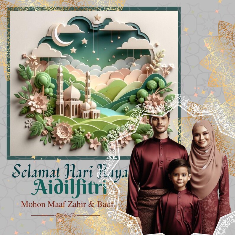 Poster Raya Template - Customizable Easy to Edit the Images, Fonts ...