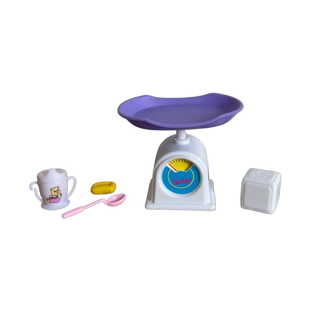 Barbie Baby Scale Accessories Spoon Sippy Cup Soap Block Mattel Vintage ...