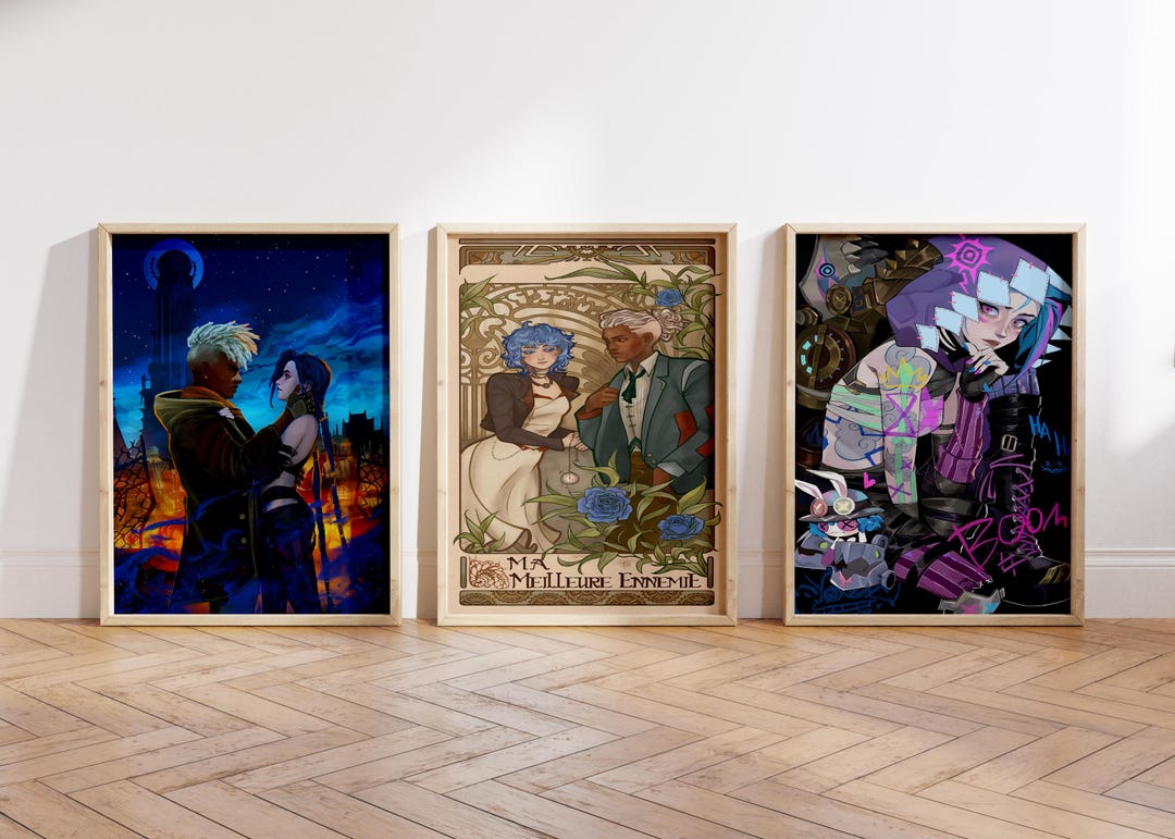 Arcane Jinx and Ekko Poster, Arcane Tarot Poster, Jinx and Ekko Print ...