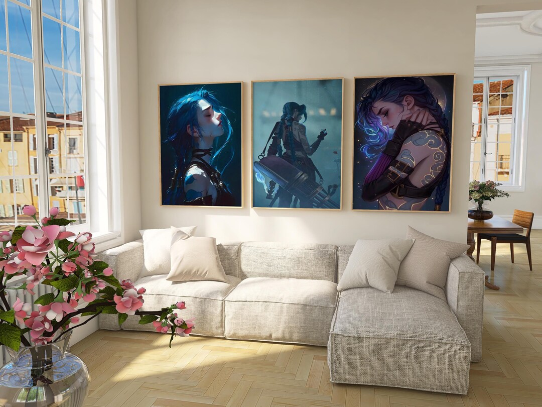Arcane Jinx Poster Set of 3, Arcane Jinx Print, Arcane Series, League ...