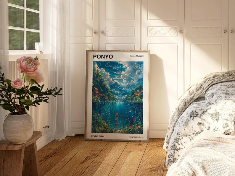 Studio Ghibli Ponyo Poster Set, Ponyo Print, Hayao Miyazaki, the Little ...