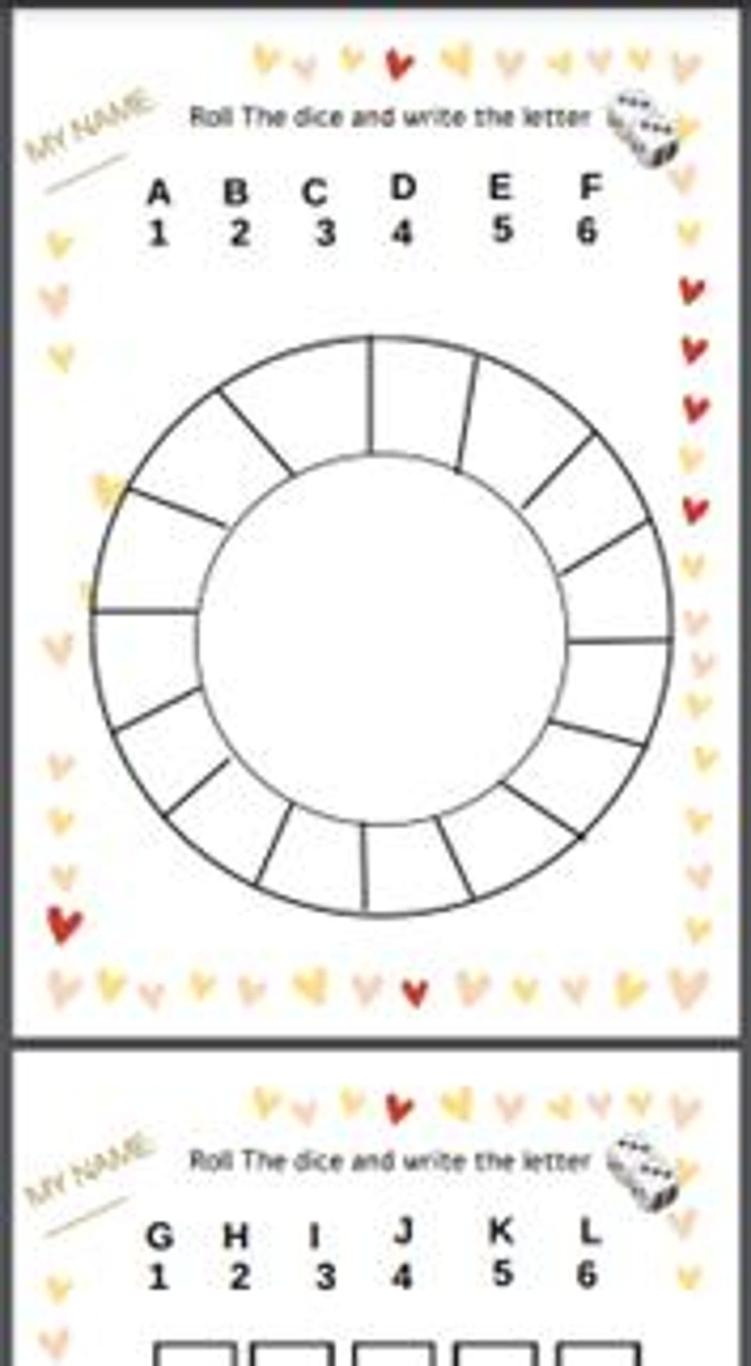 ESL Alphabet Dice Game, ESL Learning Tools, Alphabet Learning Game ...