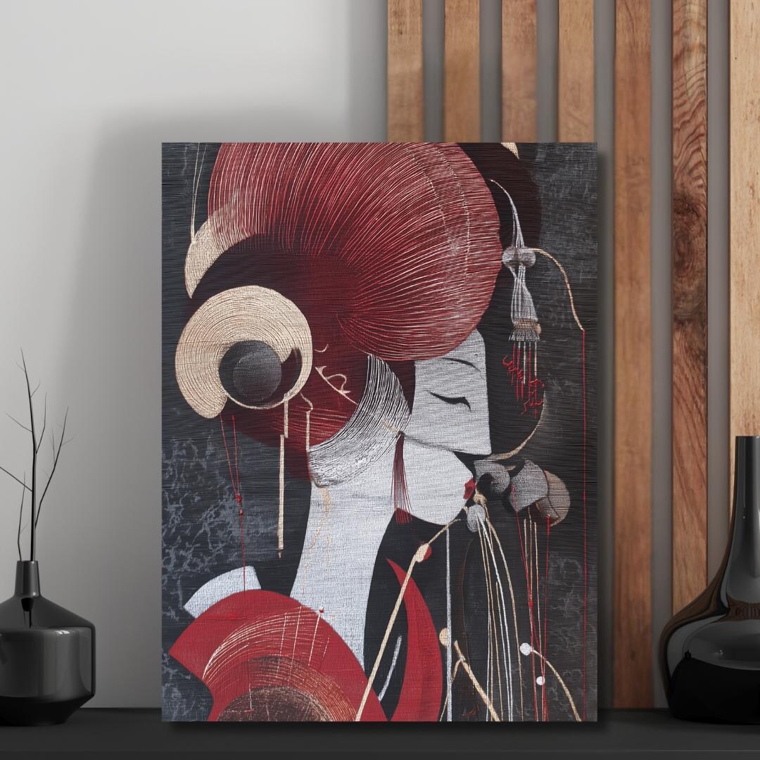 Japanese Geisha Line Art Canvas Print - Modern Minimal Decor by Award ...