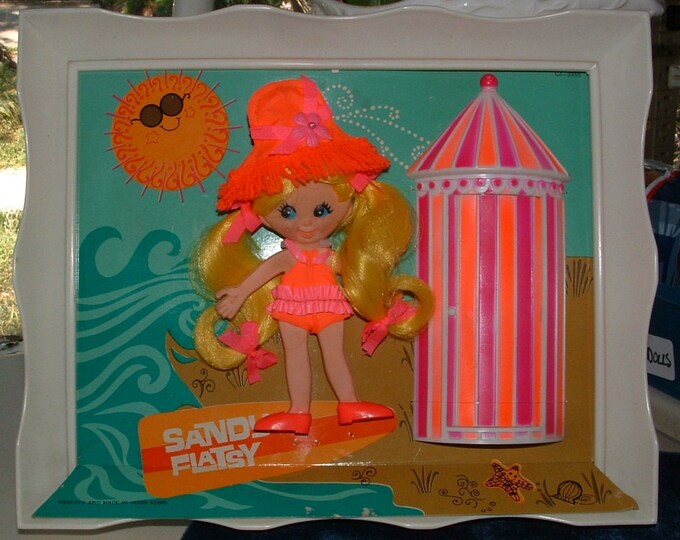 1969 Framed "sandy" FLATSY Doll 1969 Vintage - Original Dress Hat Shoes ...