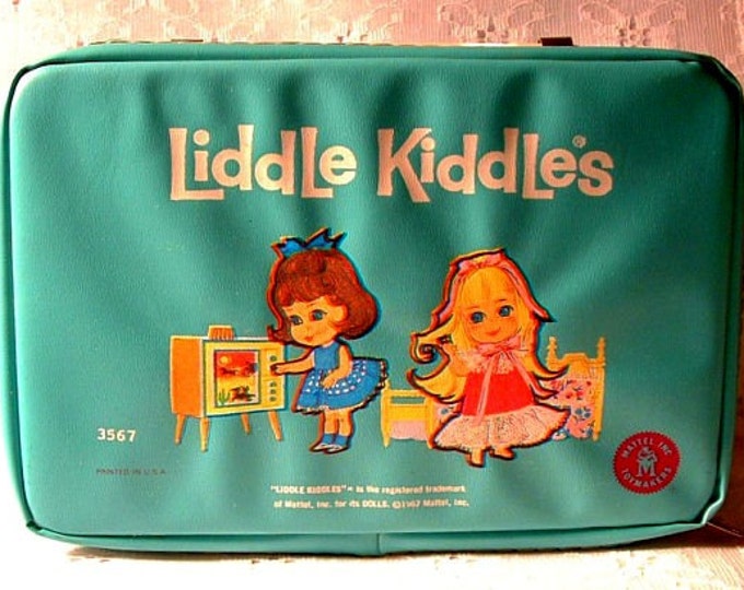 1967 Vintage LIDDLE KIDDLES Blue Carrying Case Bag - 45 Year Old Doll ...