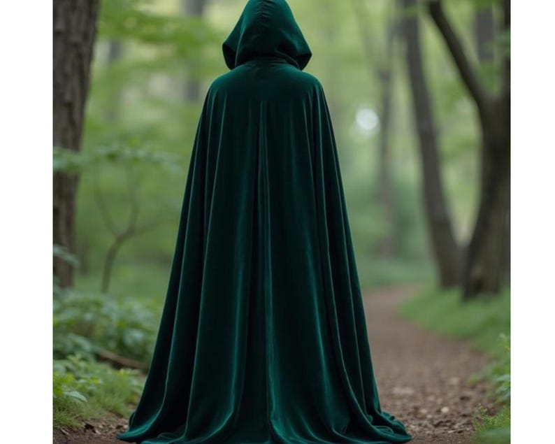 Women’s Gothic Velvet Cape | Hooded Dark Cloak for Cosplay, Halloween ...