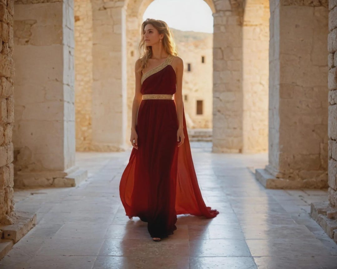 Greek Goddess Toga Gown ,classic Aphrodite-inspired Women's Cosplay ...