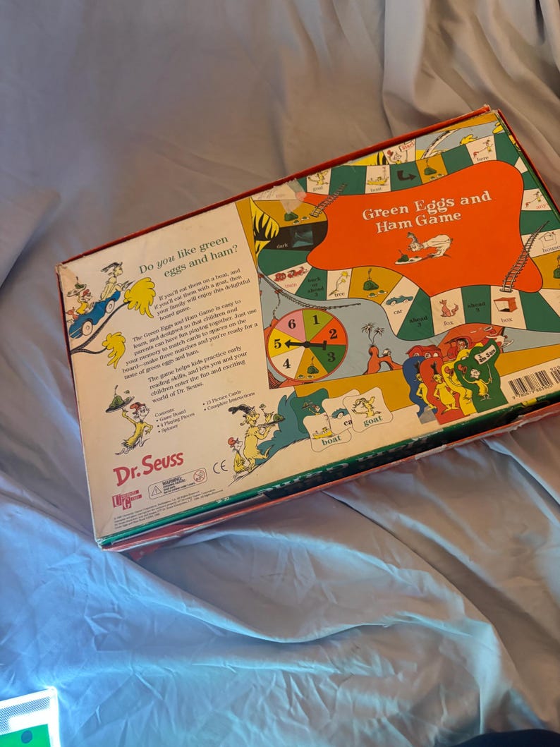 Dr. Seuss Green Eggs and Ham Game - Orange - Etsy