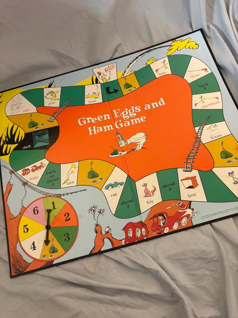 Dr. Seuss Green Eggs and Ham Game - Orange - Etsy