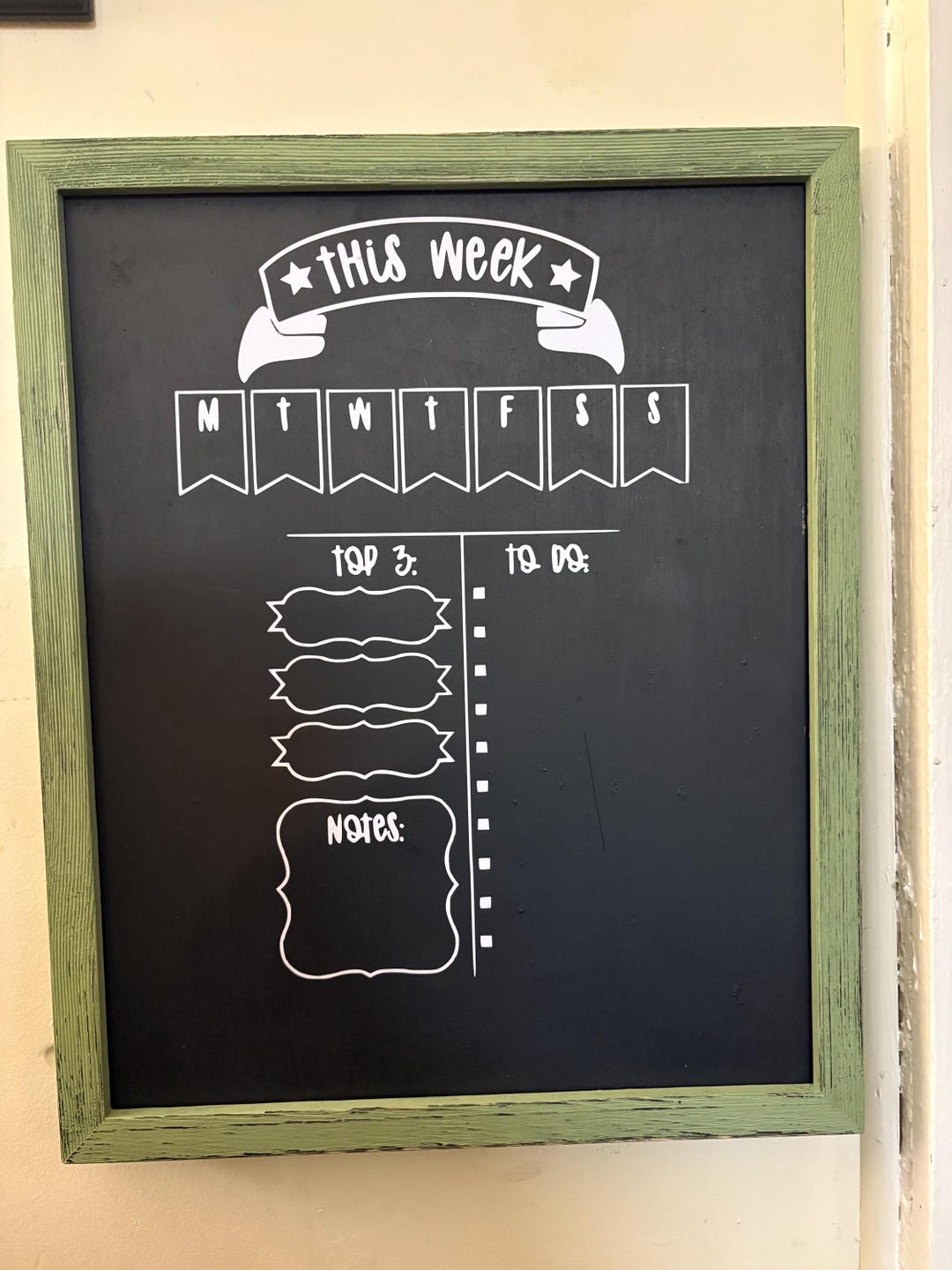 Homemade Weekly Chalkboard Planner - Etsy