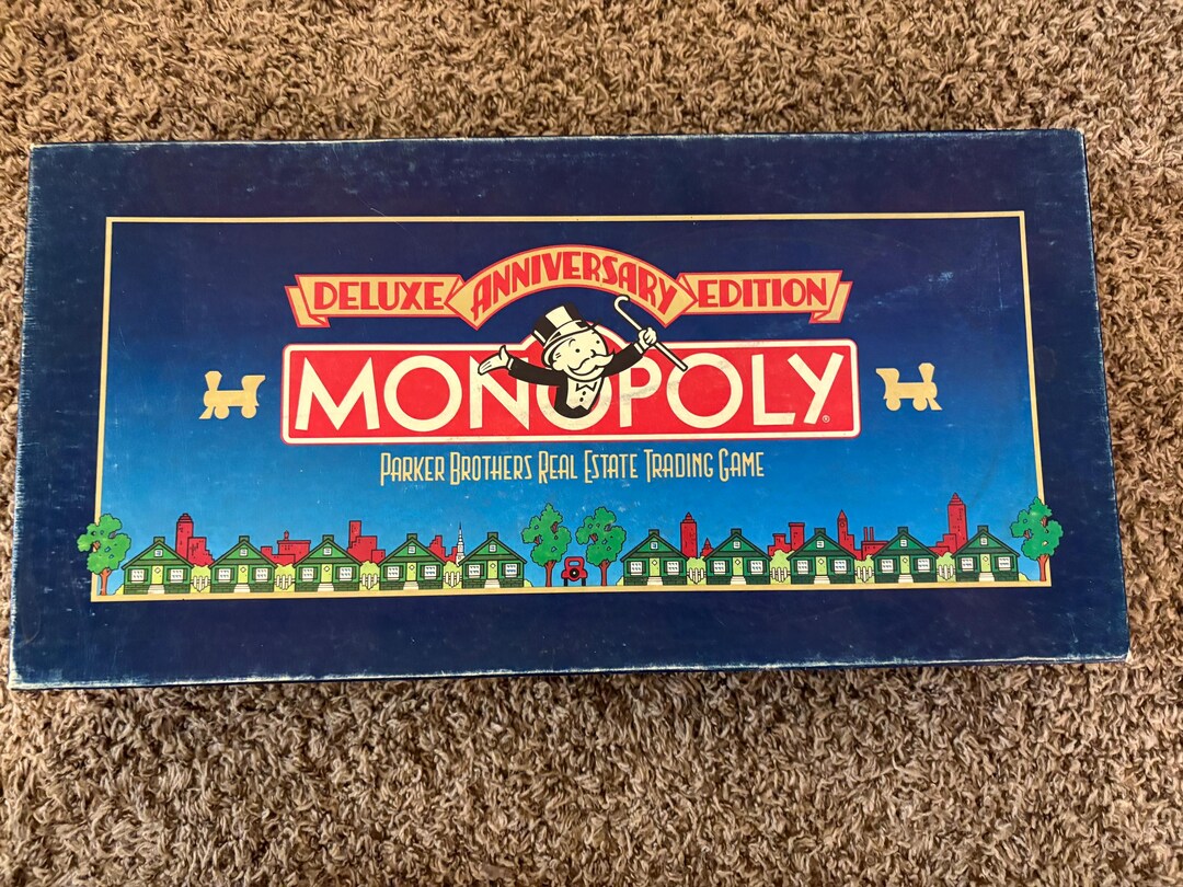 Monopoly Deluxe Anniversary Edition Board Game 1985 - Etsy