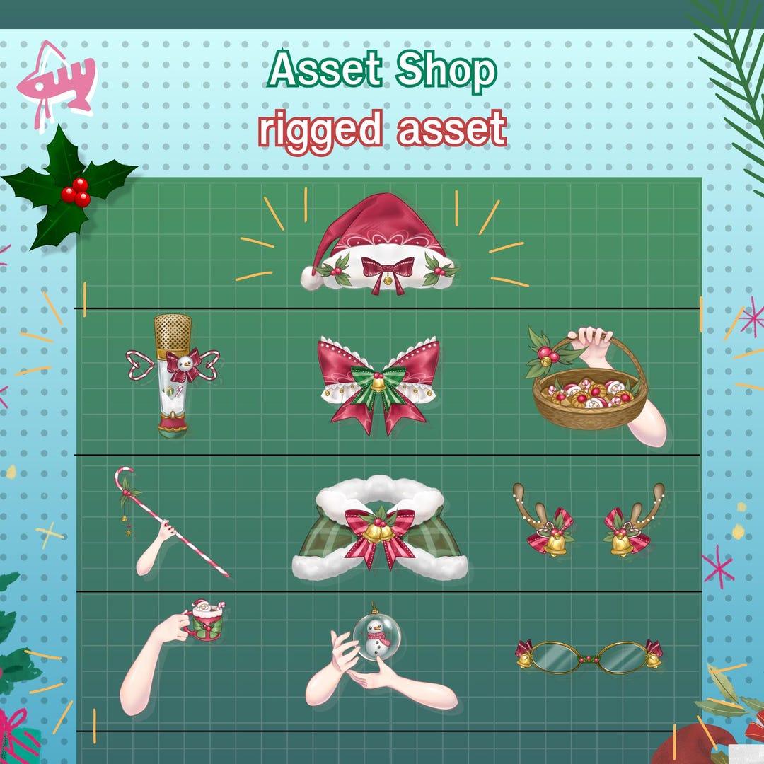 Bundle Christmas Rig Asset for Vtube Studios - Etsy