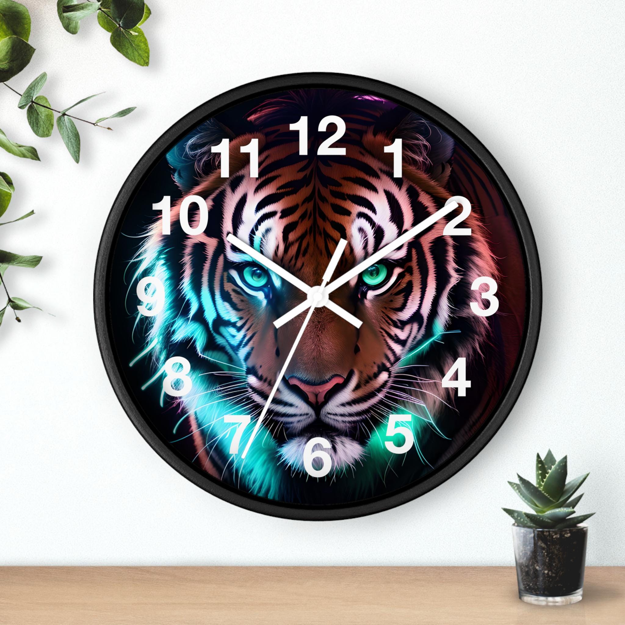 Majestic Tiger Wall Clock - Wild Animal Decor, Unique Gift for Nature ...