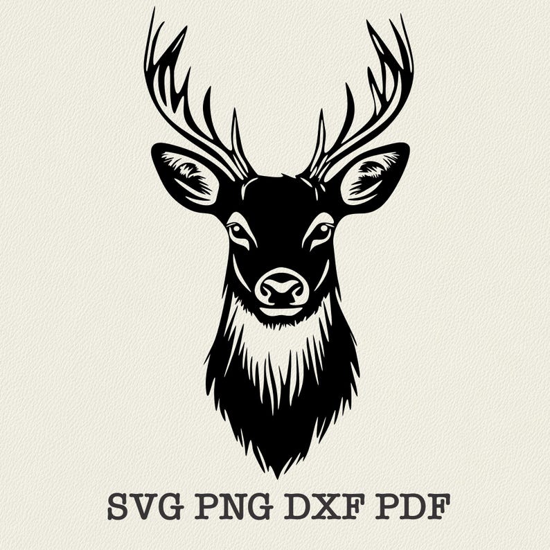Head Deer DXF File for CNC and Laser Cutting - SVG for Cricut ...