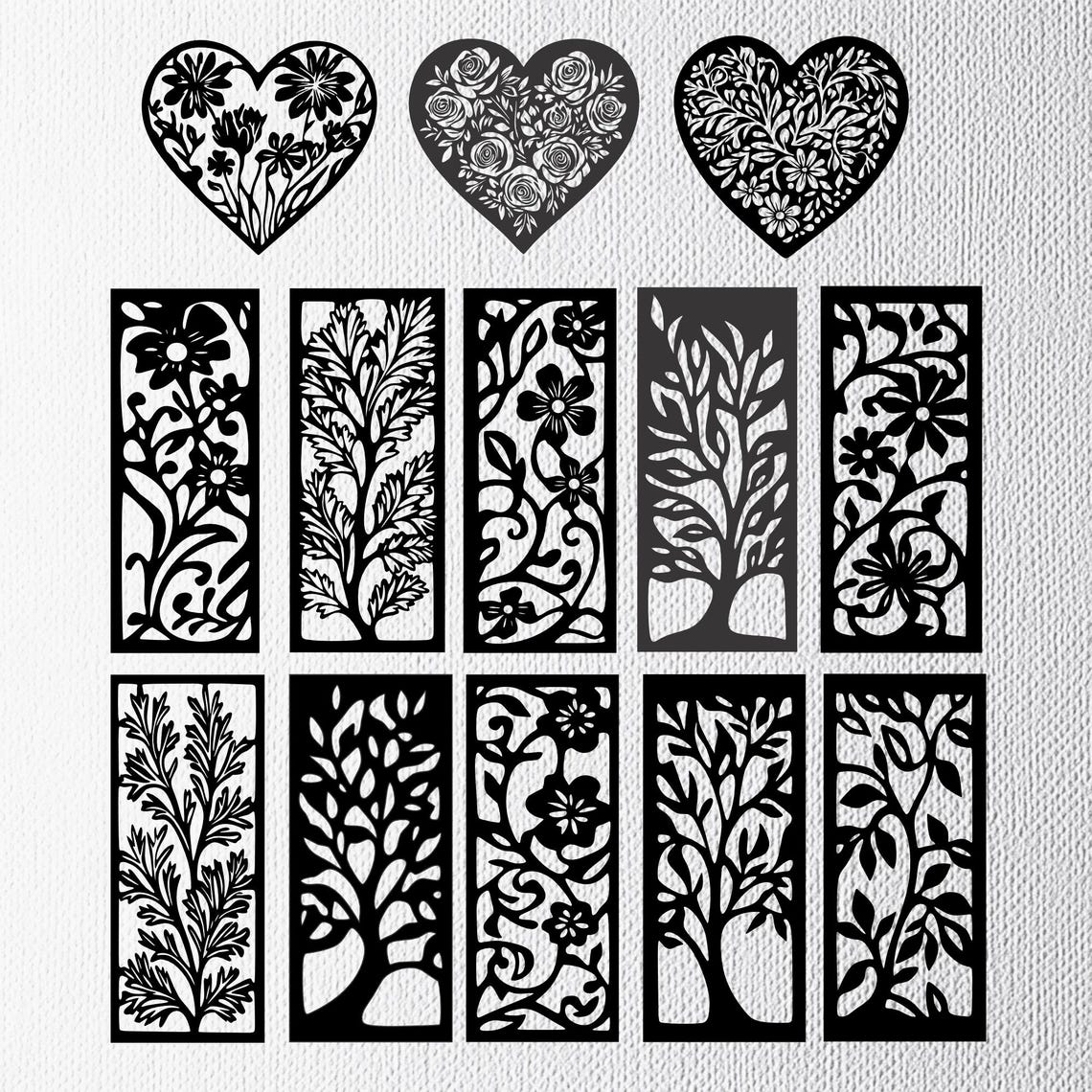 Flower Bookmarks Svg, Craft Files for Creative Projects, Cutting Files ...