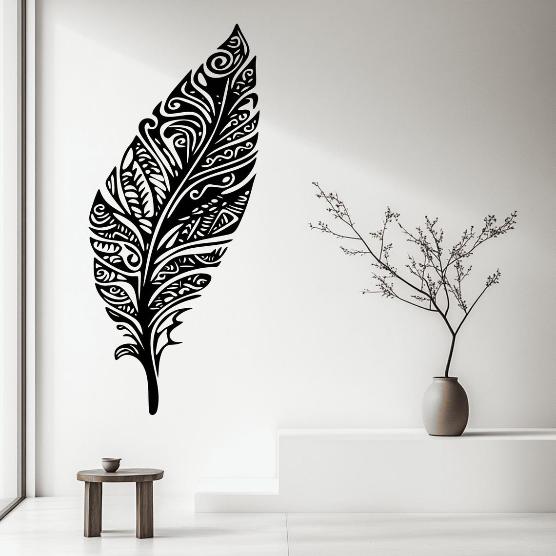 Feather Dxf File for CNC, Laser Engraving Files, Wildlife Svg for ...