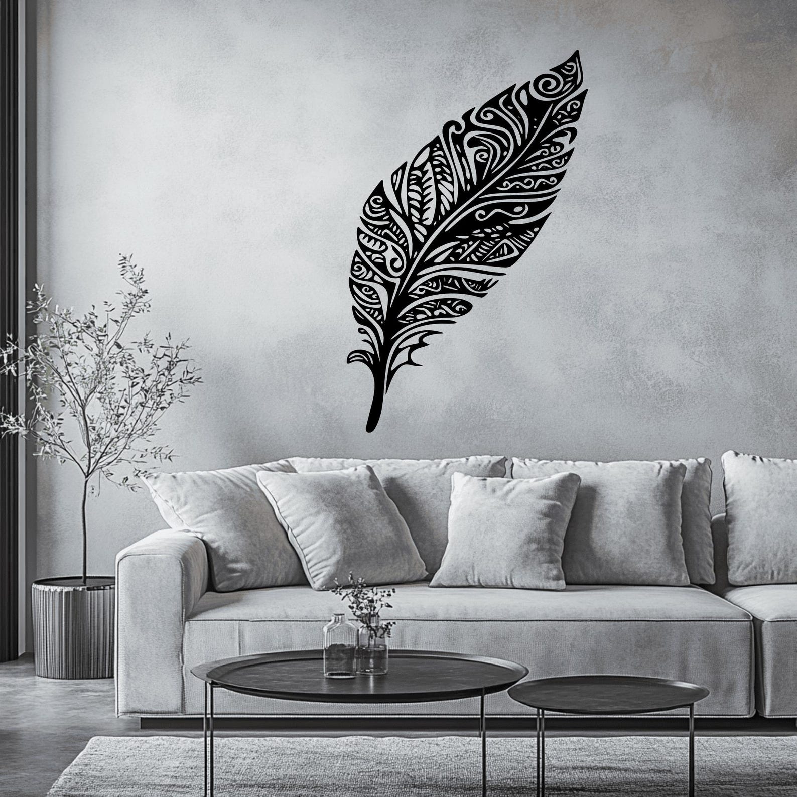 Feather Dxf File for CNC, Laser Engraving Files, Wildlife Svg for ...