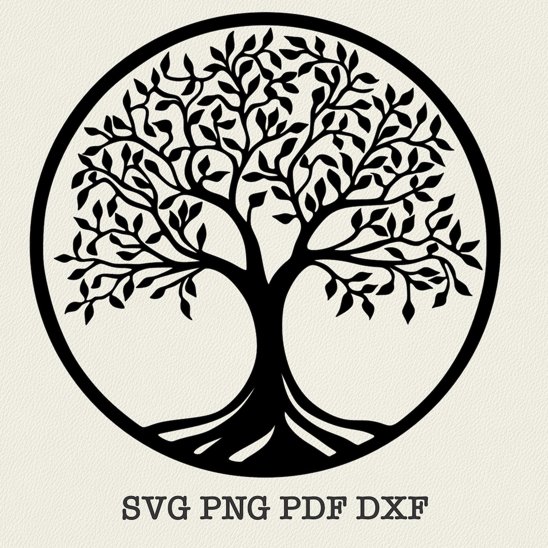Family Tree DXF File for CNC and Laser Cutting SVG for Cricut ...