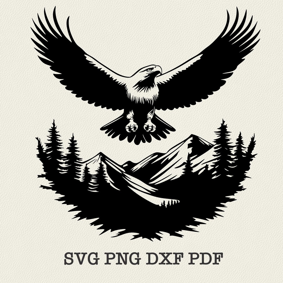 Eagle DXF & SVG for Cricut and Laser Projects, Wildlife Svg for Cricut ...