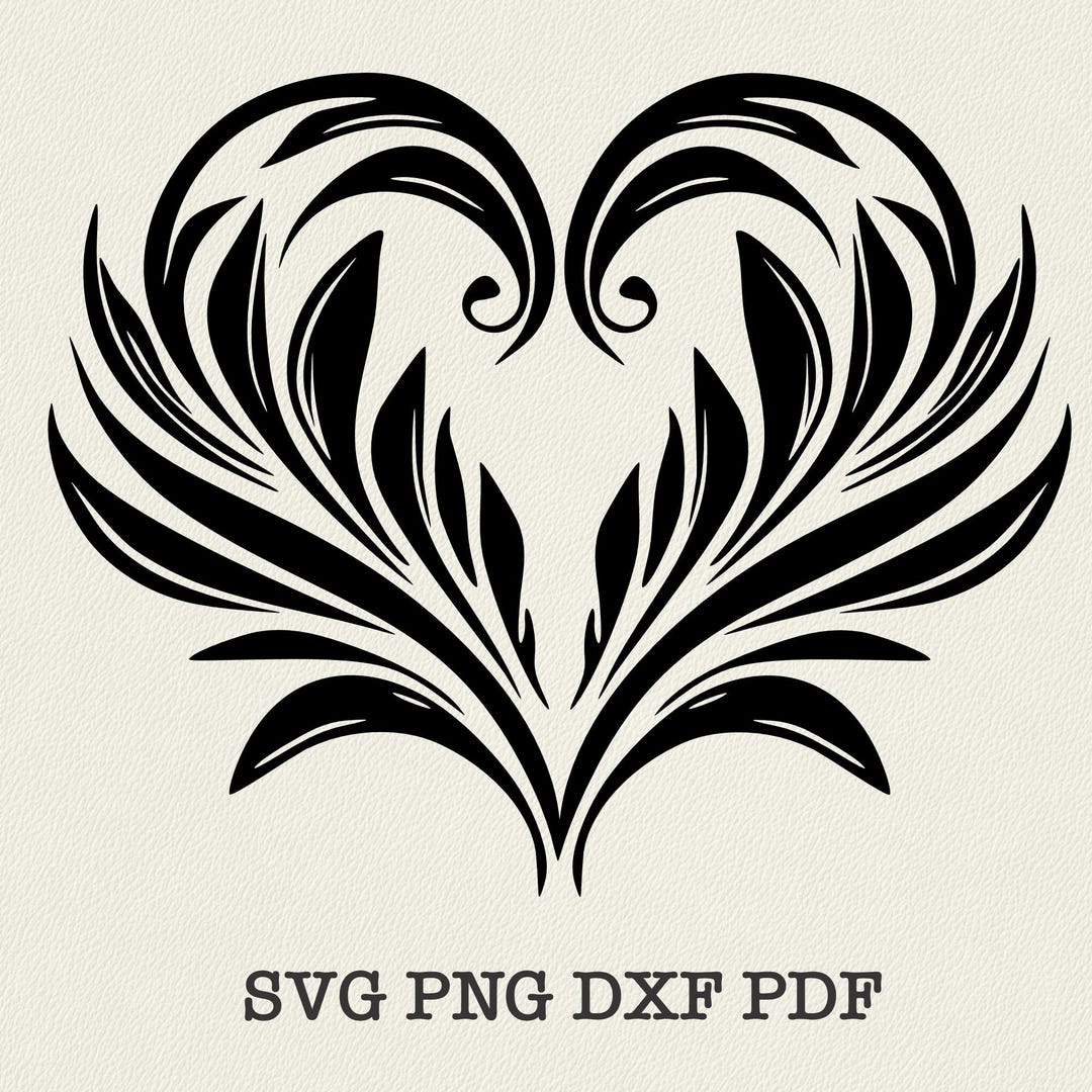 CNC Cutting Files Heart DXF and SVG for Cricut and Laser Projects - Etsy