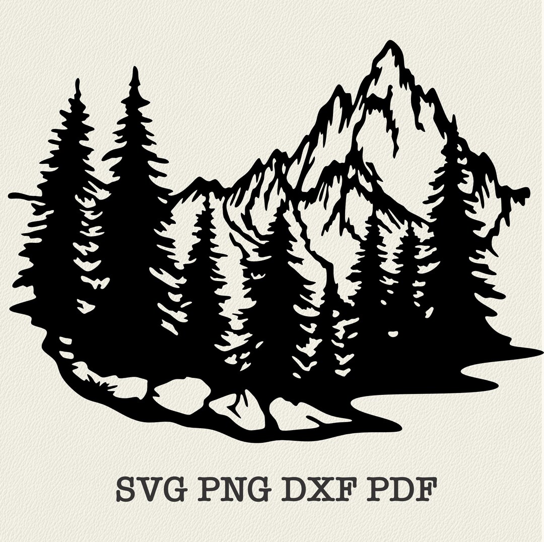 Nature Scene SVG and DXF for Creative Cricut and CNC Cutting Projects ...