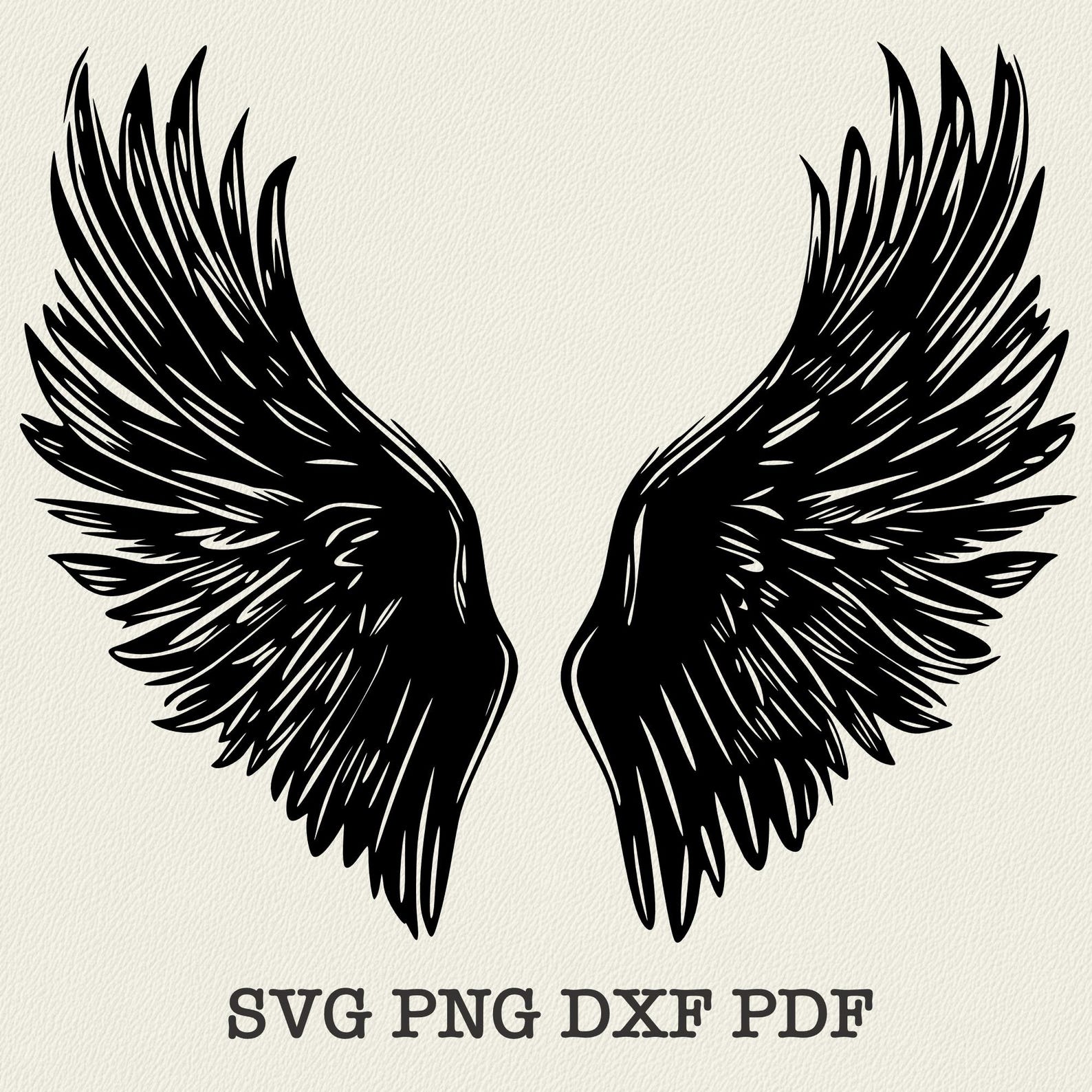 Wings DXF File for CNC and Laser Cutting SVG for Cricut & Silhouette - Etsy