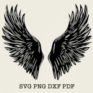 Wings DXF File for CNC and Laser Cutting SVG for Cricut & Silhouette - Etsy