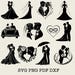 Wedding Couple SVG: Bride and Groom Clipart (digital Files) - Etsy