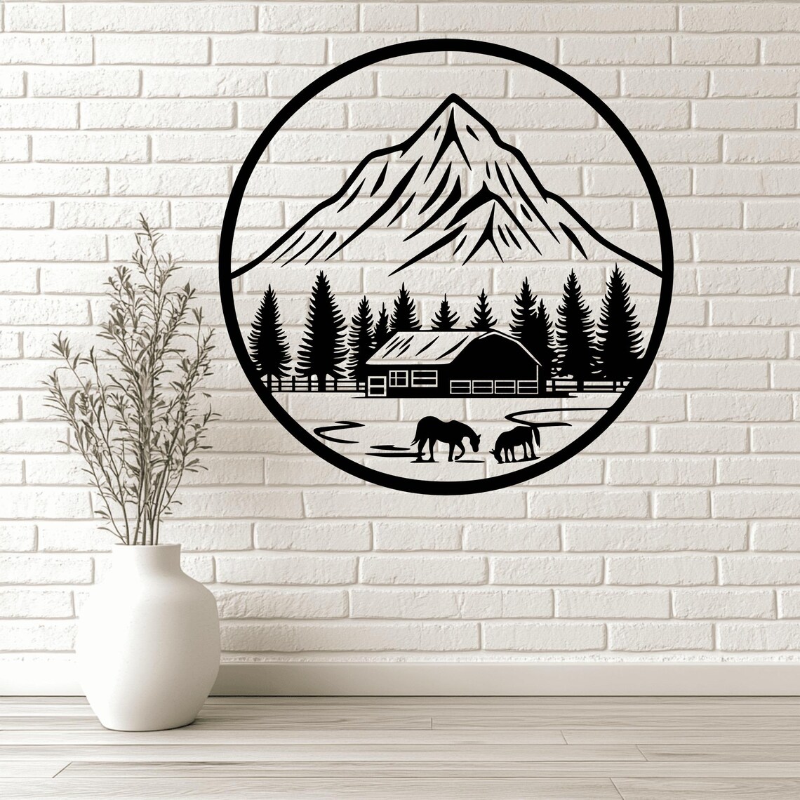 Horse Farm DXF File for CNC and Laser Cutting SVG for Cricut ...