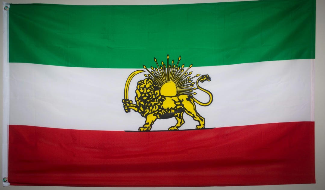 Shiro Khorshid, Lion and Sun, Flag 5’ X 3’ - Etsy