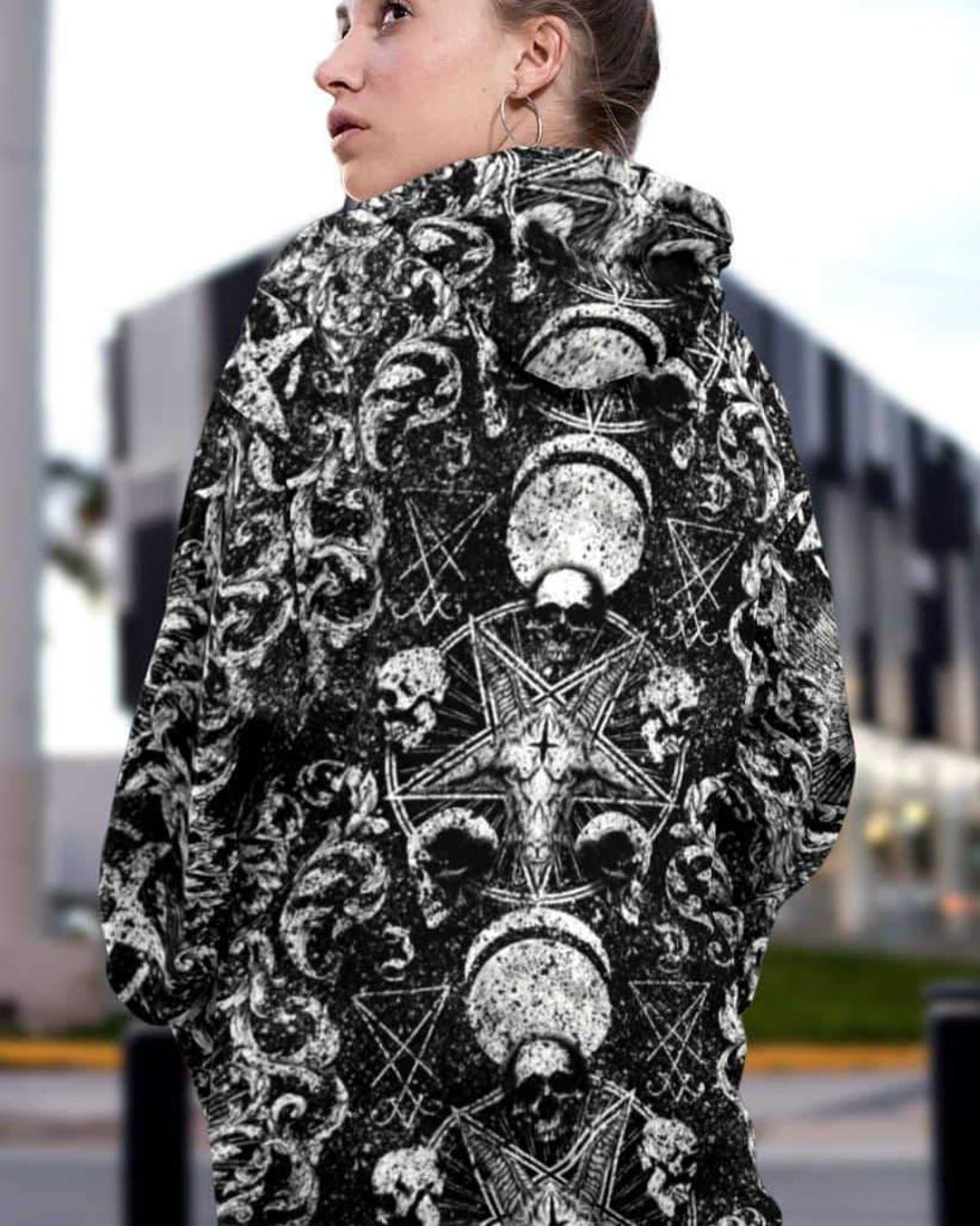 Goth Prints Occultic Satanic Cross PNG Goat Antichrist Baphomet ...