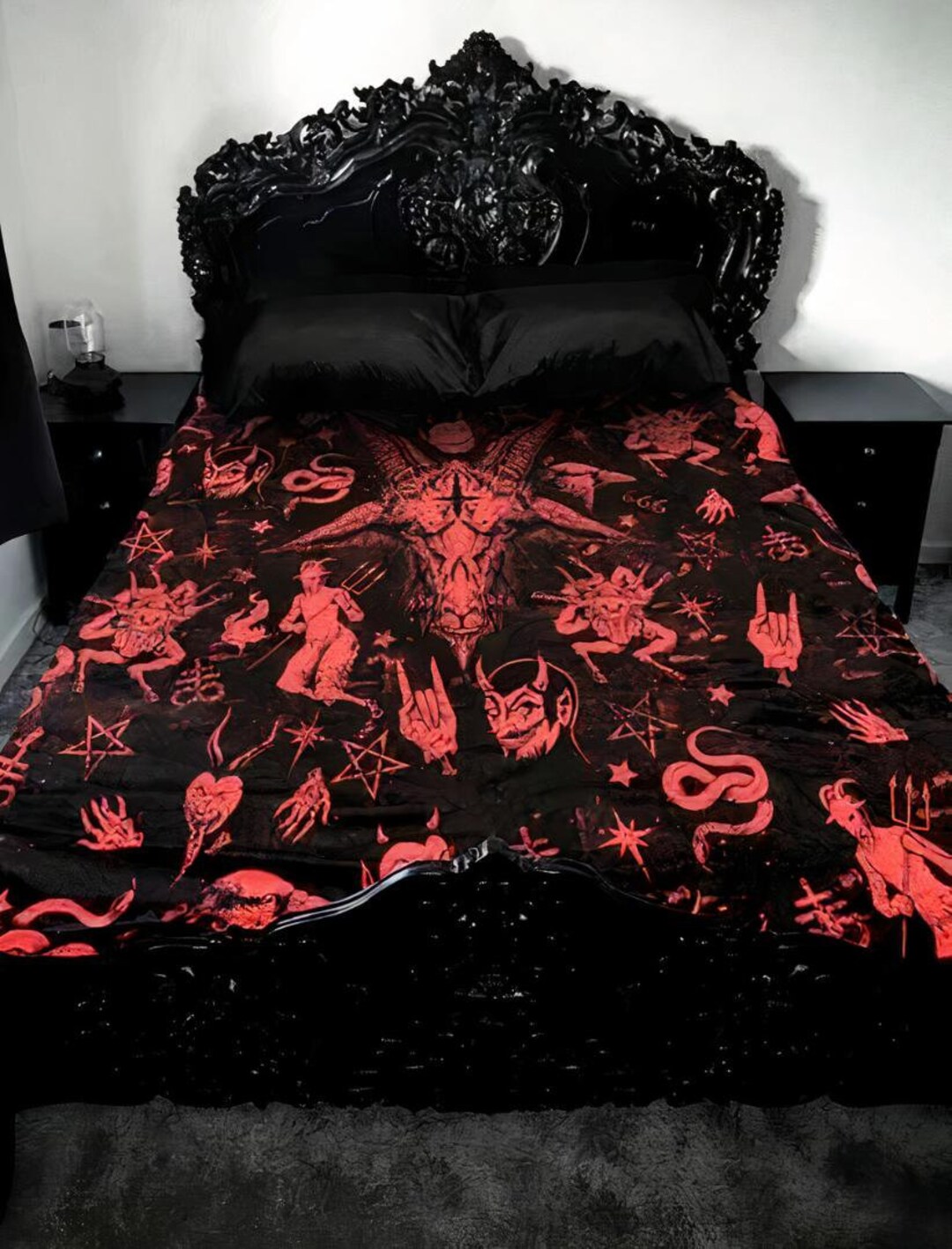 Goth Prints Occultic Satanic Cross PNG Goat Antichrist Baphomet ...