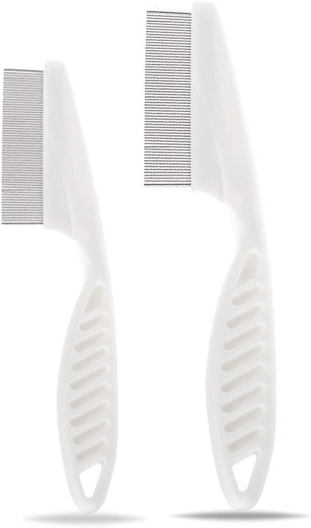 2x Metal Hair Nit Combs Long Handle Dog Hair Flea Comb Remove Head Nits ...