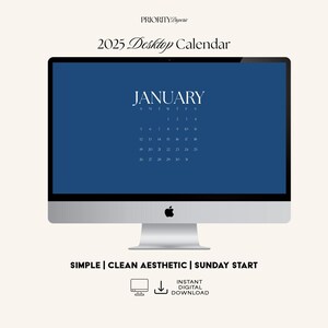 2025 Cute Colorful Desktop Calendar Wallpaper | Simple & Minimal ...
