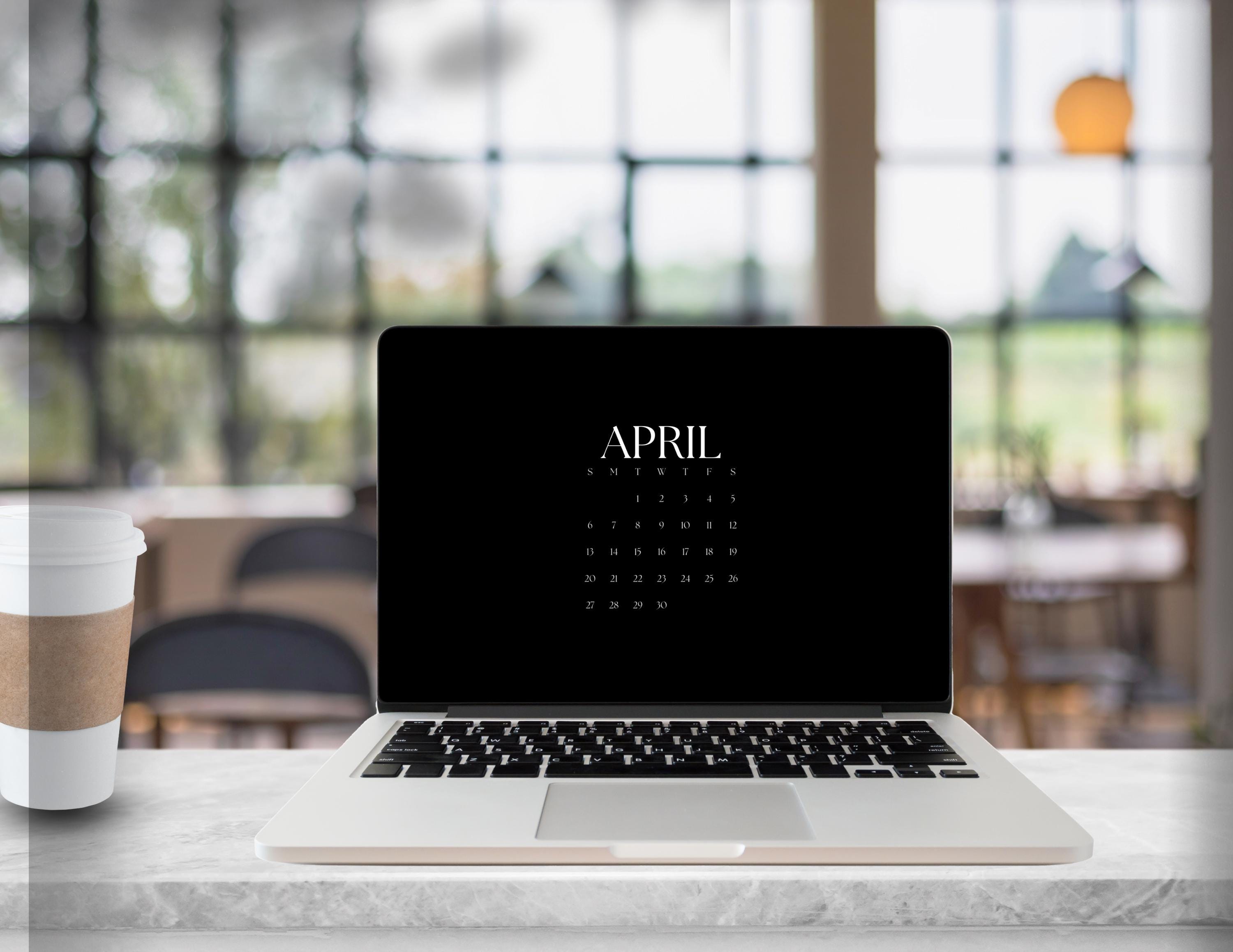 2025 Desktop Calendar Wallpaper | Digital Download | Minimalist ...