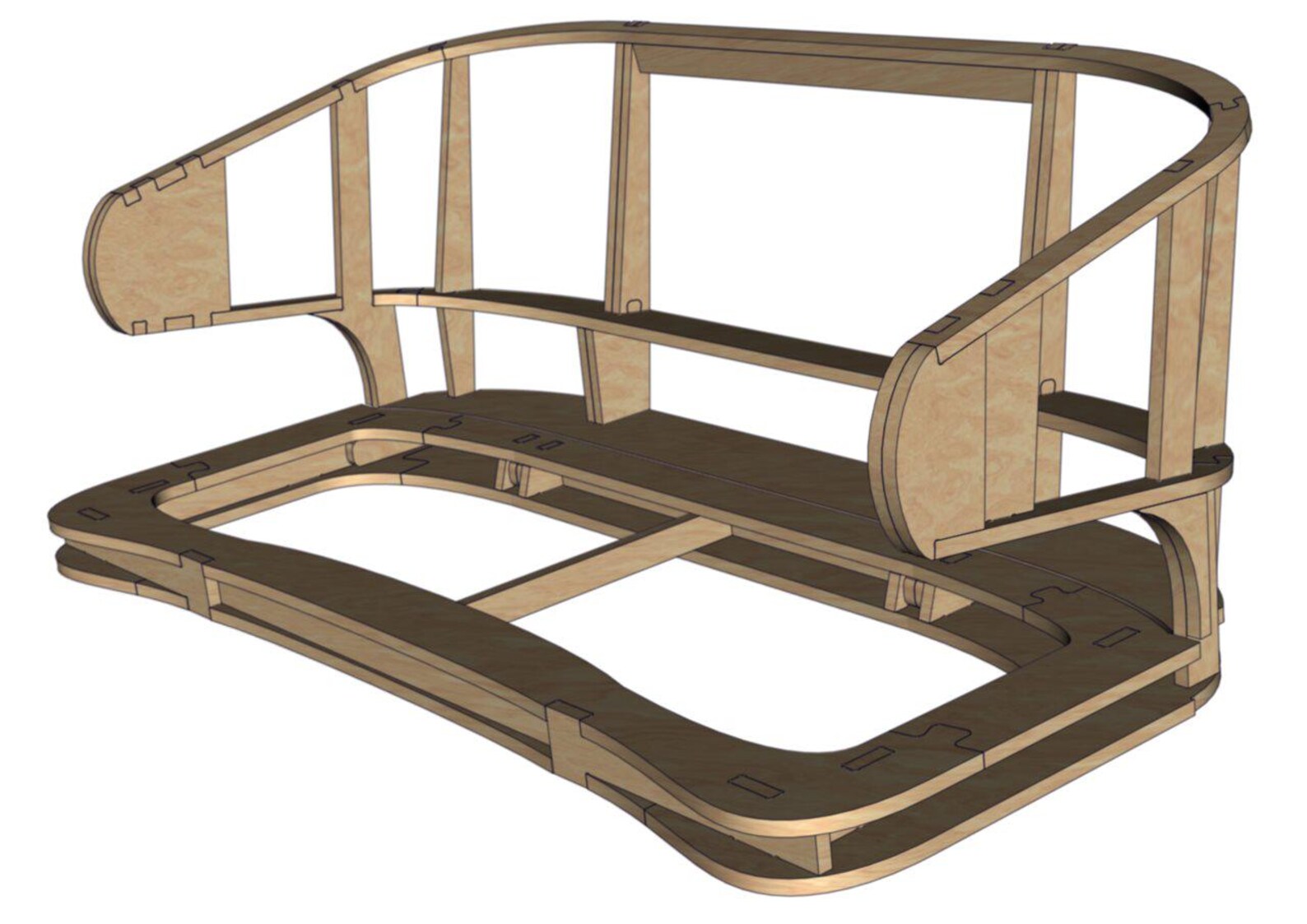 Sofa 22. Sofa Frame Design for CNC. Upholstered Furniture Frame Plans ...