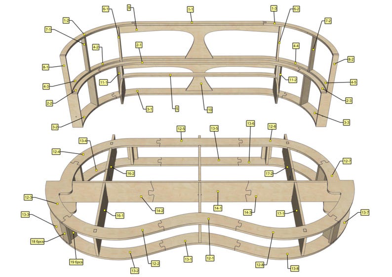 Sofa_round_b. Sofa Frame Design for CNC. Upholstered Furniture Frame ...