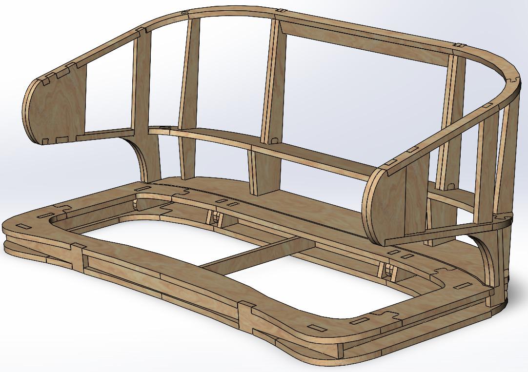Sofa 22. Sofa Frame Design for CNC. Upholstered Furniture Frame Plans ...