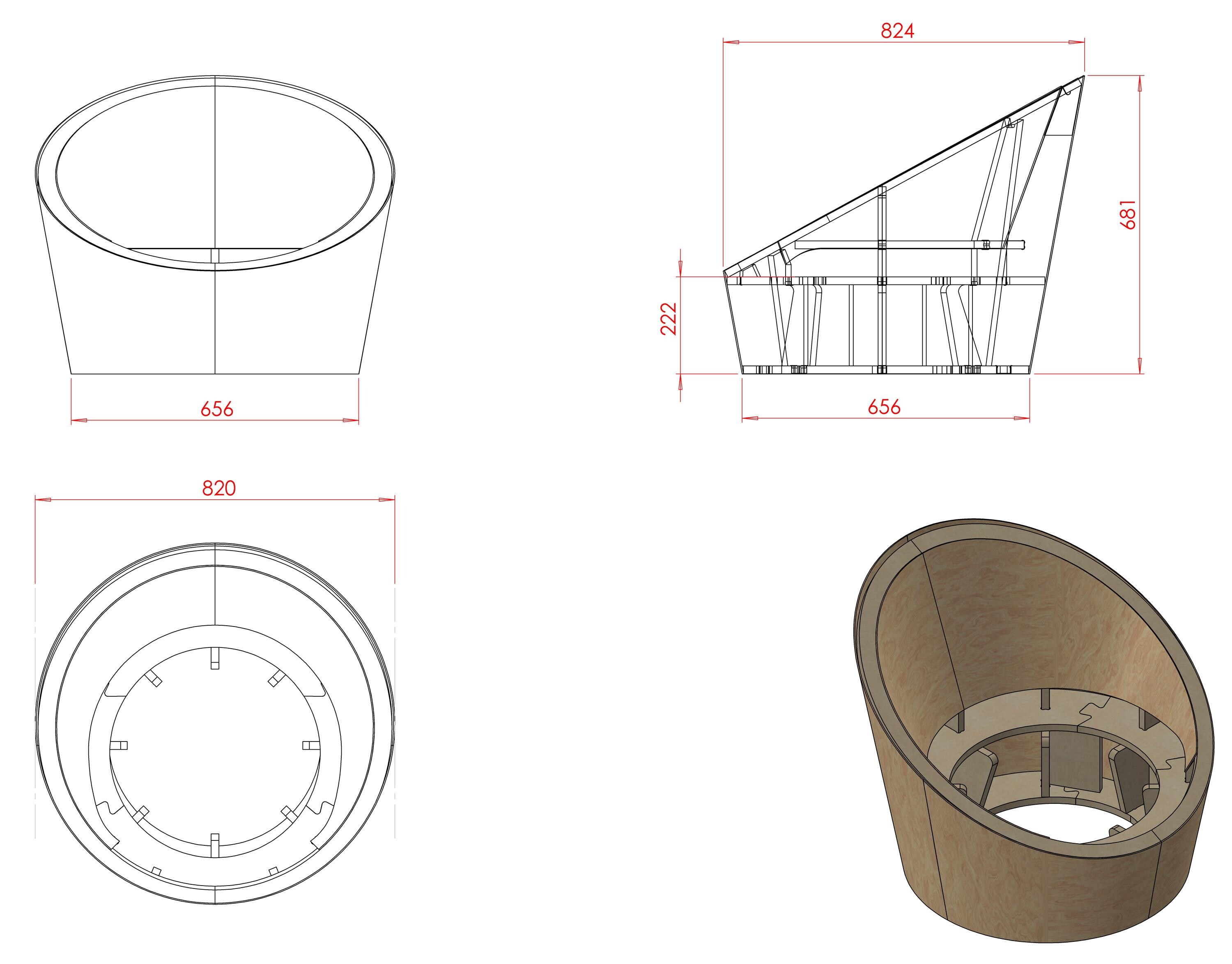 Chair 16. Chair Frame Plans for CNC. - Etsy