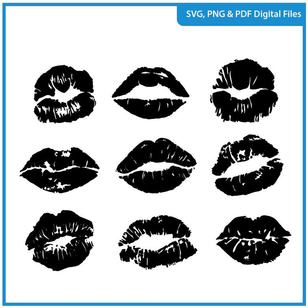 Lips Svg, Red Lips Svg, Kiss Svg, Lips Cut File, Vector Design, Lips ...