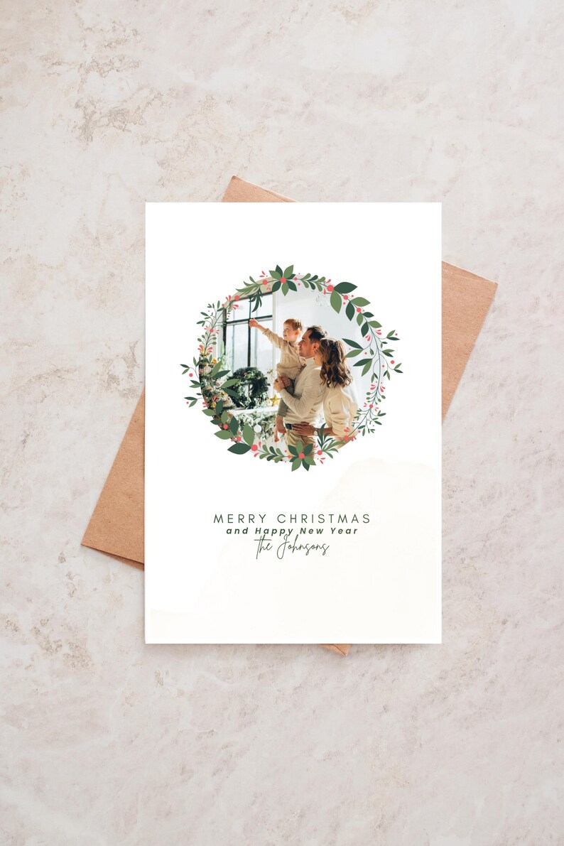 Editable Christmas Card Template for Canva Personalized Holiday ...