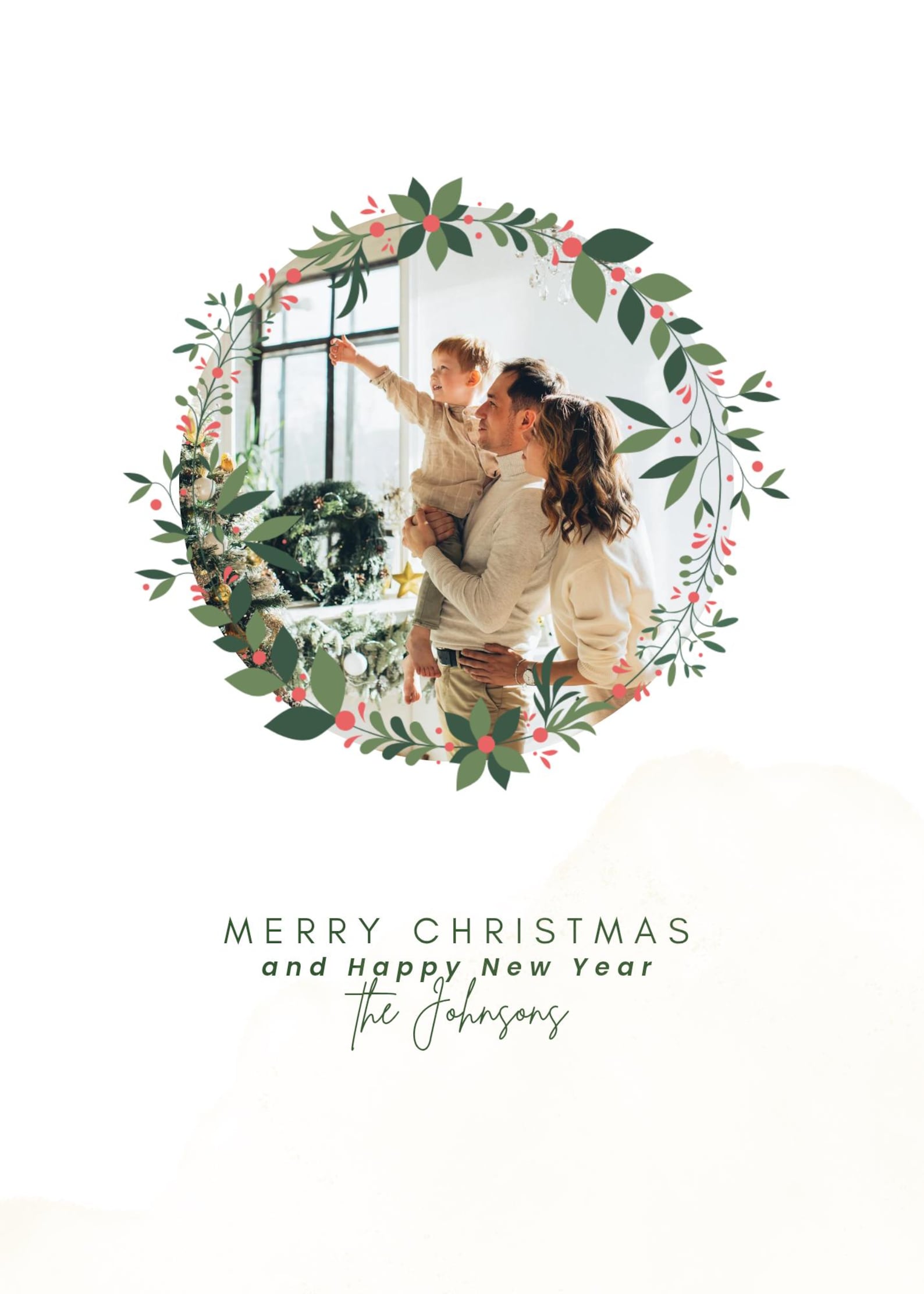 Editable Christmas Card Template for Canva Personalized Holiday ...