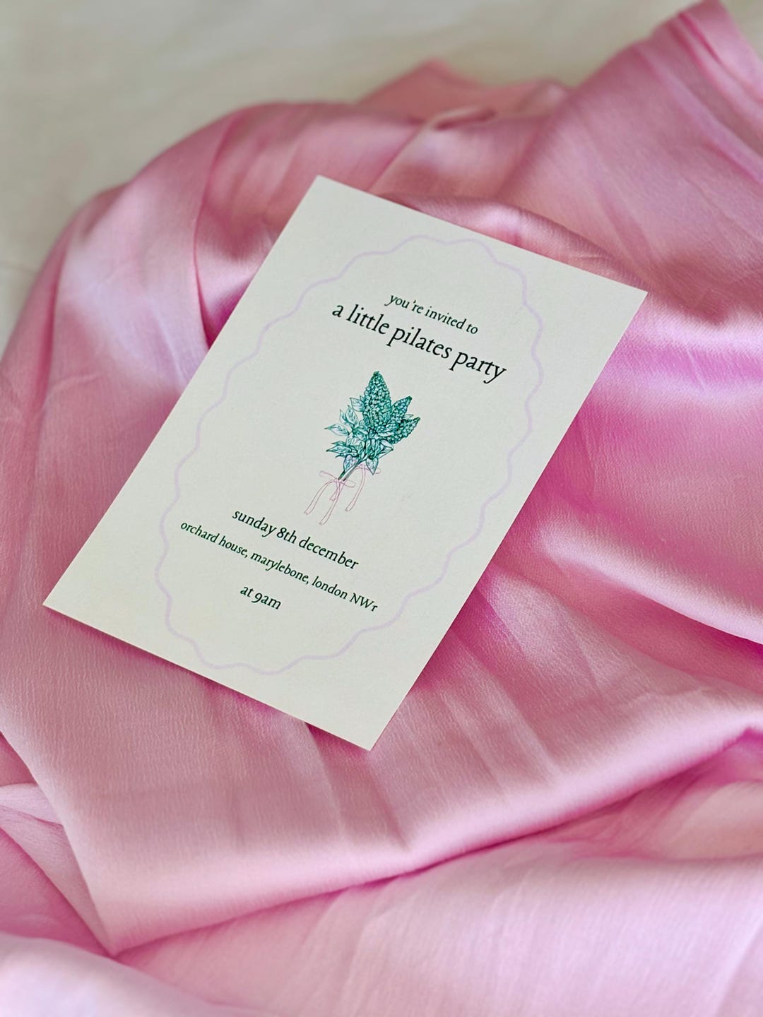 INVITATION Pilates Party Invite Pilates Class Invite Elegant Fitness ...