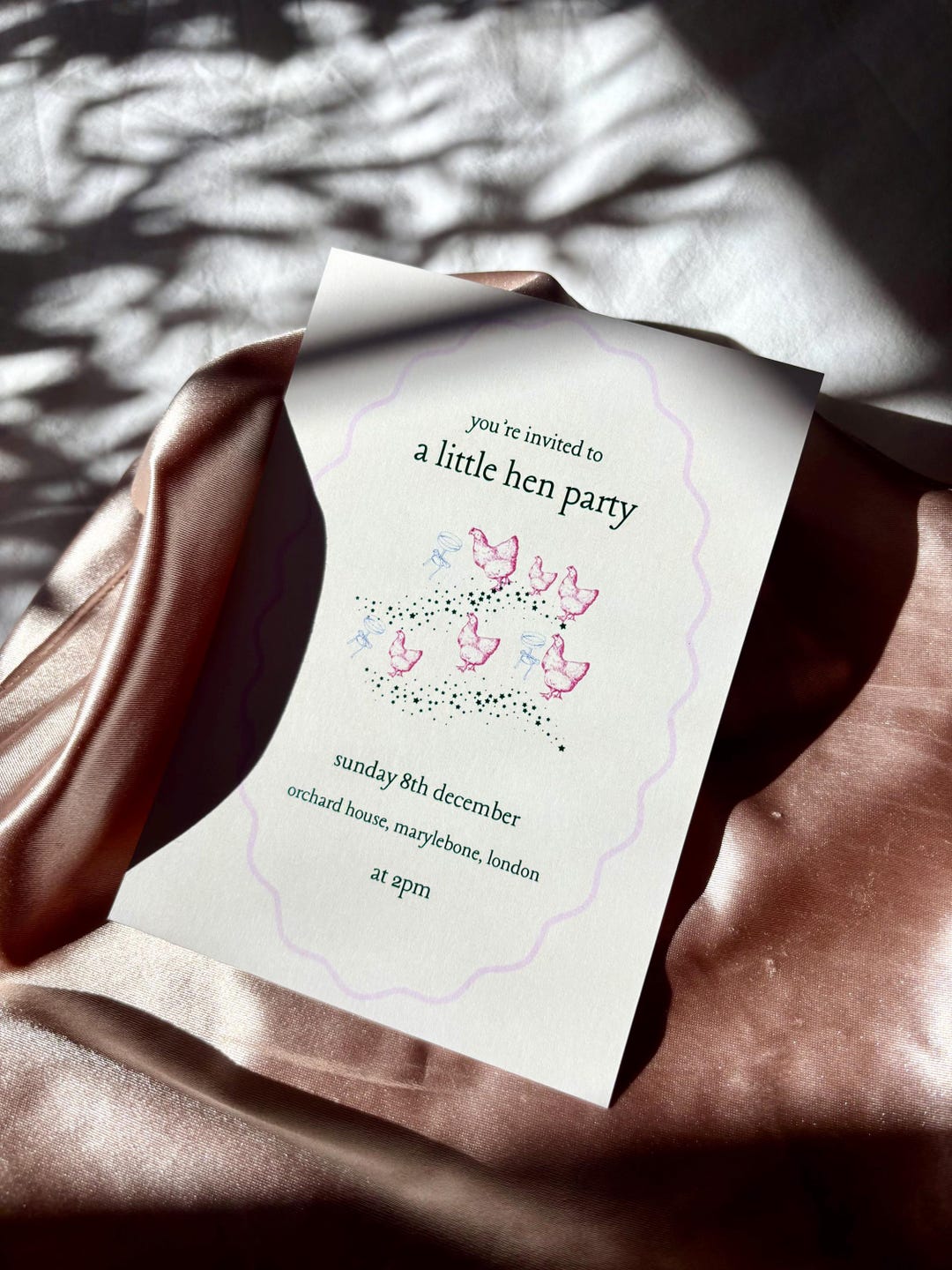 INVITATION Hen Party Invite Bachelorette Elegant Minimalistic Invite ...