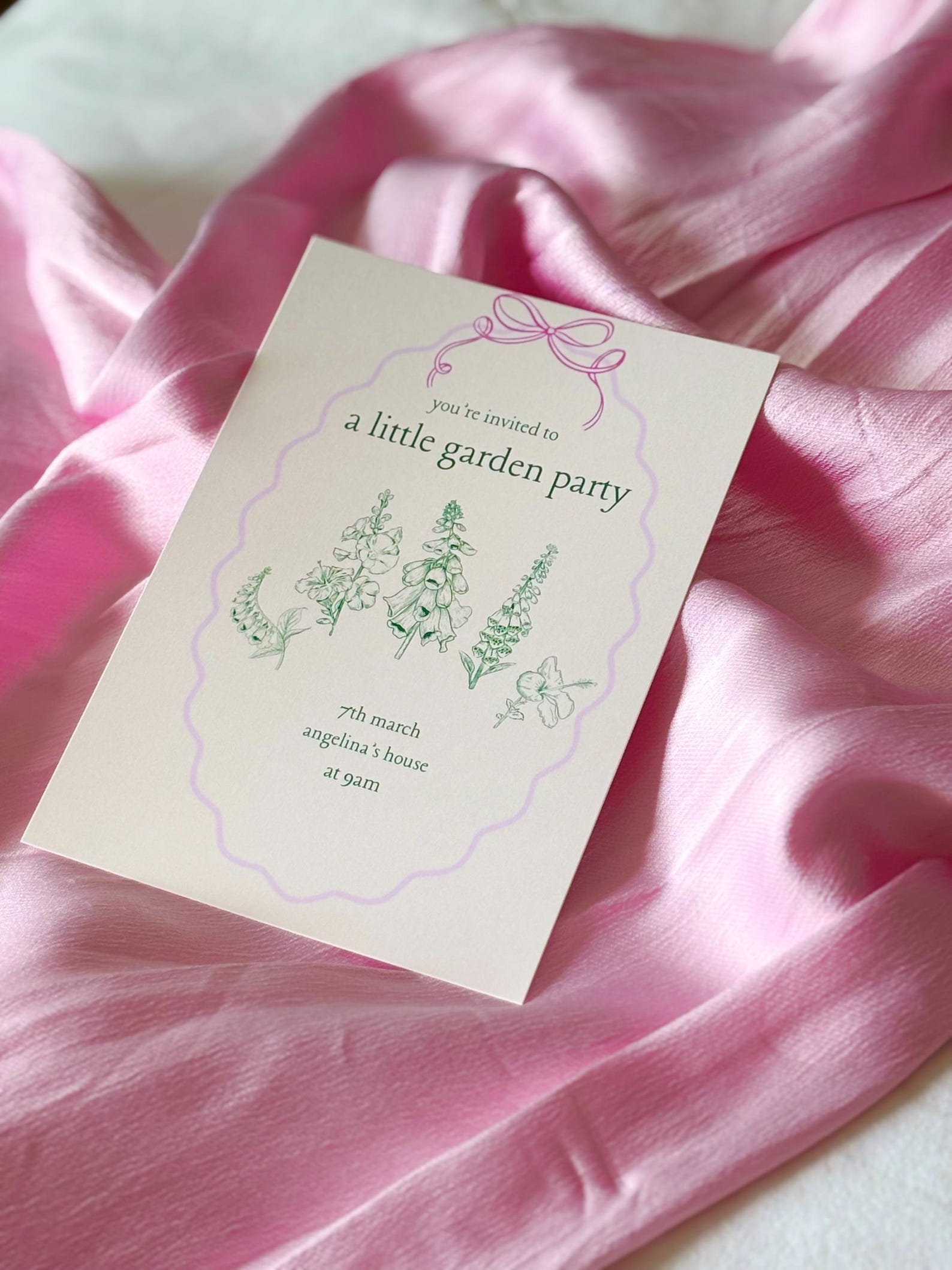 INVITATION Spring Garden Party Invite Summer Floral Birthday Party ...