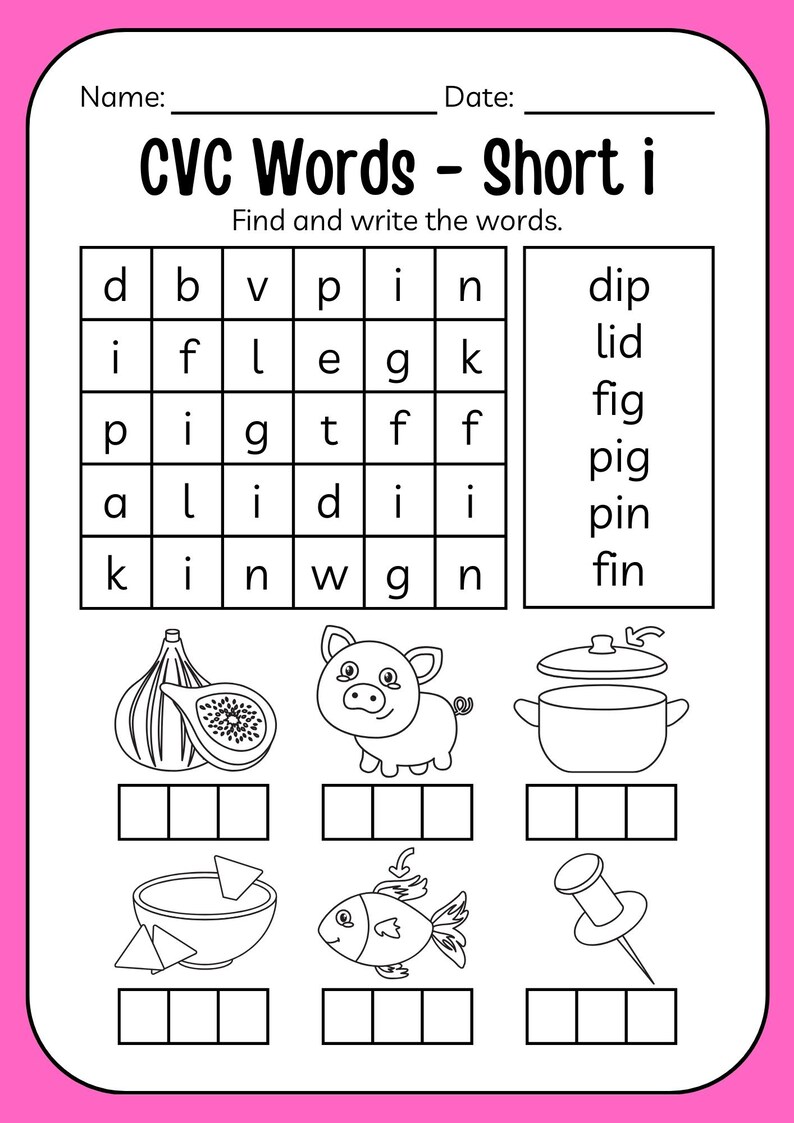 KD Worksheet 2 Fun Learning 28 Pages - Etsy
