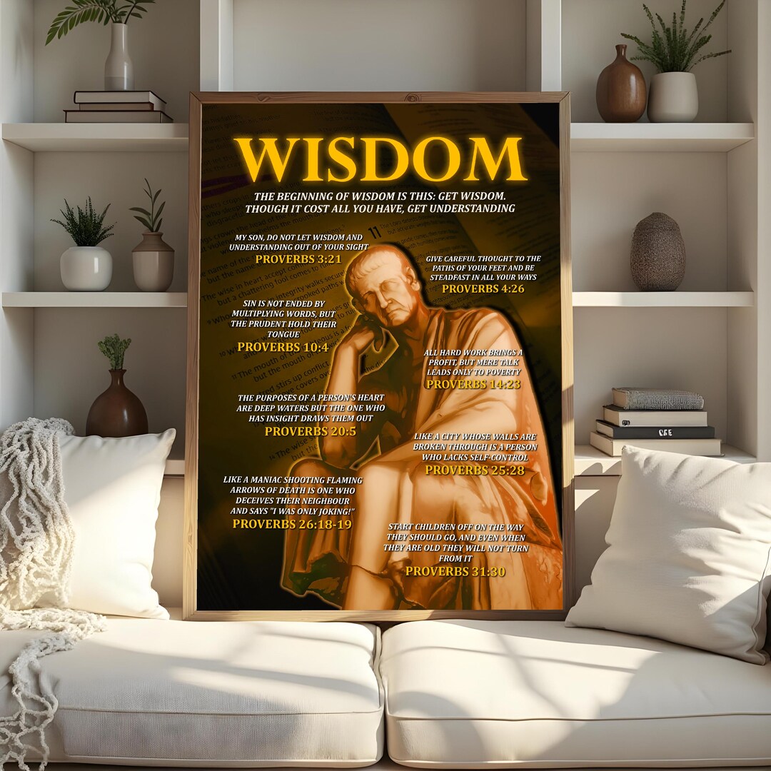 Proverbs Wisdom Quotes Poster: Christian Scripture Wall Art - Etsy
