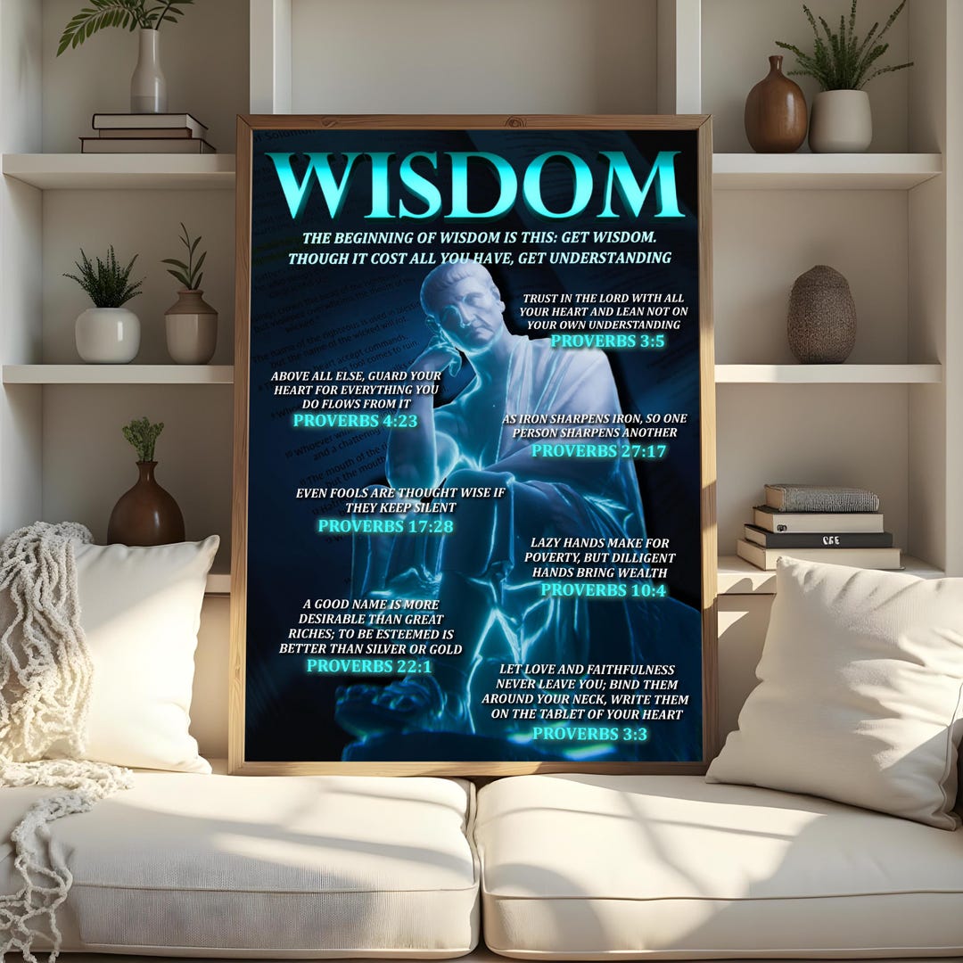 Quotes From Proverbs | Bible Verse Print | Modern Christian Home Décor ...